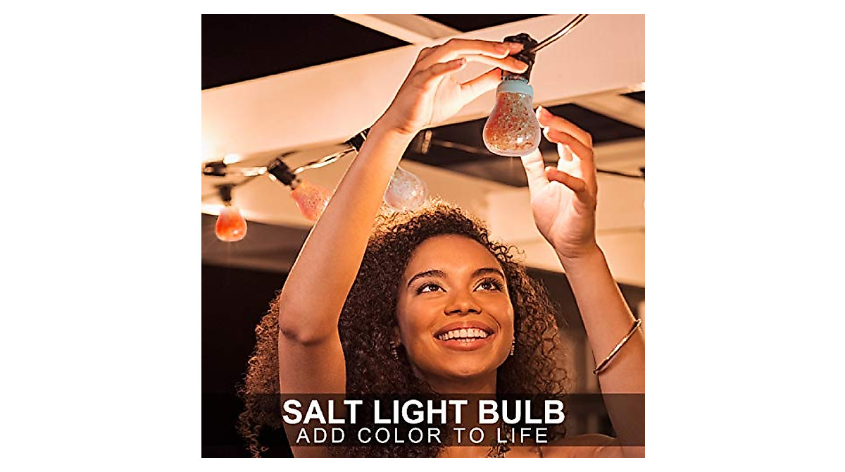 Pink Salt LED Night Light - Warm Amber Glow, Energy Efficient