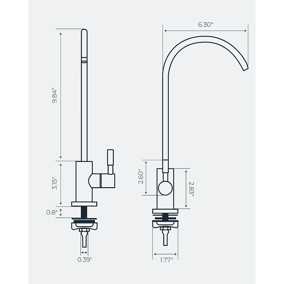 FORIOUS Water Filter Faucet, Drinking Water Faucet Fits Most Reverse Osmosis and Water Filtration System for Kitchen Bar Sink, Lead-Free Stainless Steel Reverse Osmosis Faucet, Non-Air Gap RO Faucet
