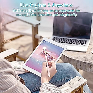 Stylus Pens for Touch Screens, Stylus Pen for iPad with High Sensitivity Disc & Magnetic Adsorption, Compatible with iPad, iPhone, Android, Tablets and Other Capacitive Touch Screens