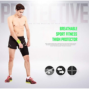 Mcolics Compression Thigh Recovery Sleeve for Hamstring Pain, Groin Pain, & Quad Support - Guaranteed to Speed up Recovery & Relieve Pain and Soreness - Great for Running & All Sports! (1 Sleeve)