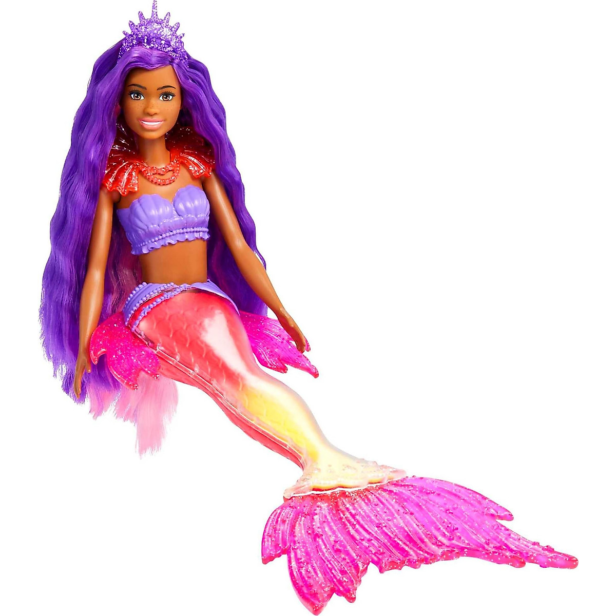 Barbie Mermaid Power Doll Set, Barbie "Brooklyn" Fashion Doll with Phoenix Pet & Accessories, Mermaid Toy with Interchangeable Fins