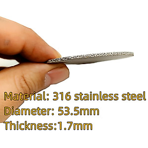 Ruilida 2 Packs Espresso Puck Screen 53.5mm, Reusable 1.7mm Thickness 150μm 316 Stainless Steel Professional Barista Coffee Filter Mesh Plate for Espresso Portafilter Filter Basket 53.3-54mm breville