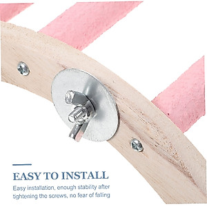 2pcs Bird Wooden Ladder Parrot Cage Ladder Parrot Wooden Ladder Budgerigar Wooden Ladder Pet Small Ladder Creative Parrot Ladder Grinding Claw Bird Ladder Claw Grinding Ladder Toy