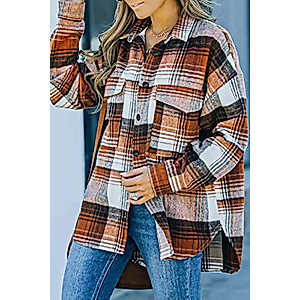 AUTOMET Womens Fall Outfits Halloween Shacket Shirts Flannel Jacket 2023 Girls Trendy
