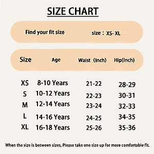 Demifill Teen Girls Underwear Cotton Briefs Panties for Teens Pack of 6 Size 14-16Years Black