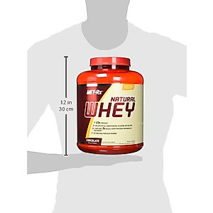 MET-Rx Natural Whey Protein Powder, Chocolate Protein Powder, 5 Lb