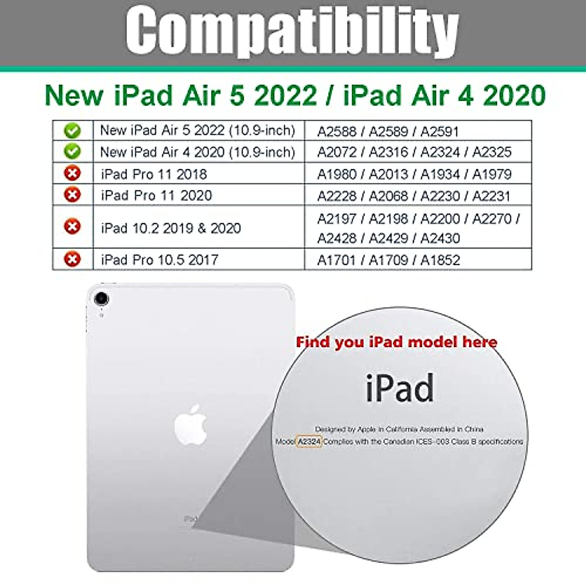 Gahwa iPad 10.9 Inch Case with Pencil Holder for iPad Air 5th Generation Case 2022/ iPad Air Case 4th Generation 2020[Support iPad 2nd Pencil Charging], Smart Case with Auto Sleep/Wake(Pink)