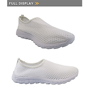 INSTANTARTS Womens Water Shoes Funny Cartoon Cat Print Lightweight Mesh Summer Sneakers Barefoot Aqua Swim Walking Shoes