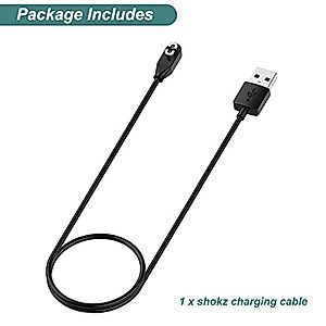 Kissmart Charger for AfterShokz Aeropex, Shokz OpenRun Mini, OpenRun Pro, OpenRun, OpenComm, Replacement Charging Cable Cord for AfterShokz Headphones [3.3ft/1m]