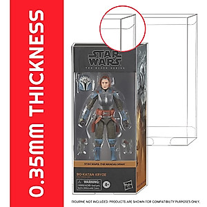 EVORETRO Action Figure Display Protective Case for Star Wars Black Series with Angled Corners Regular, 6 inches Boxed Carded Action Figures - 10 Pack - Ultra Clear PET Plastic Box Protector