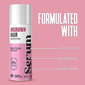 Razor Bump Stopper with Dark Spot Remover, Ingrown Hair Treatment for Bikini Area and Razor Bumps Treatment - Salicylic Acid After Shave Solution for Ingrown Hairs & Razor Burns