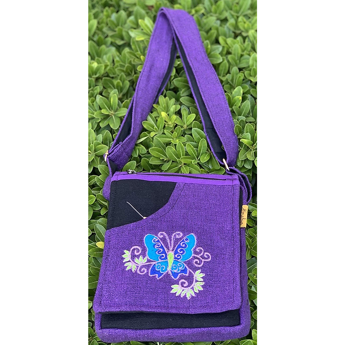 Unique Design Boho crossbody bag Hippie Bag Hiking Bag Festival Bag Travel Bag Passport Bag100% Cotton|100 VEGAN| FAIR TRADE | Handmade with Love.