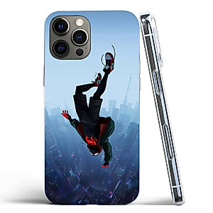 Compatible with iPhone XR Case Morales in The City Jump Miles Soft TPU Flexible Protective Phone Case Cover Shockproof