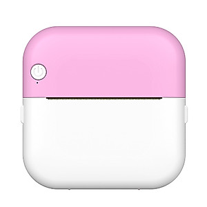 Photo Printer,HXBER Mini Thermal Printer Multifunction Portable Sticker Maker Instant Photo Inkless Printing Support BT Connection for Smartphone with 9 Paper Rolls 57mm + 5 Self-Adhesive Paper Rolls