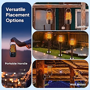 Outdoor Speakers, Gift for Men, Multi-Sync Bluetooth Wireless Speaker with Flame Lights, Built-in DSP HD Stereo Sound, Cool Tech Gadgets for Him, IPX5 Waterproof for Hot Tub|Outside|Patio|Porch