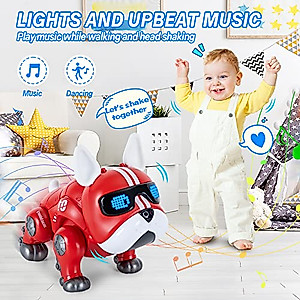 Noetoy Robot Toys, Smart Electronic Pets with Electronic Light & Music, Fun Interactive Early Educational Toy Christmas Birthday Gift for 1 2 3 Years Old Boys Girls