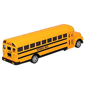 NUOBESTY New York City School Bus Bus Model Toy, Die Cast Pull Back Vehicles Cars 8. 46In Educational Toy for Kids US School Bus Model
