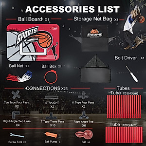 Hayuyuxo Kids Arcade Basketball Game Set with 5 Inflatable Balls,Indoor Outdoor Sports Toys,Basketball Hoop for Kids,Children's Basketball Stand,Easy Set Up Ideal for Games and Competition