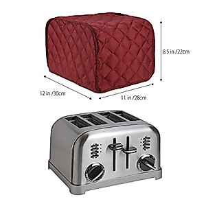 NKTM 2 Pack Four Slice Toaster Appliance Cover, Dust and Fingerprint Protection, Machine Washable (12W x 11D x 8.5H)