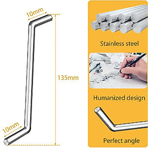 Garbage Disposal Wrench, Garbage Disposal Allen Wrench Tool Compatible with InSinkErator Garbage Disposal for Un-Jam/Food Garbage Disposal Fix Garbage Disposal Repair/Unclog Kitchen Sink, Silver