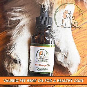 Valerio Pets Hemp Oil for Dogs and Cats - 1 Oz - Hemp Oil Drops with Omega Fatty Acids - Hip and Joint Support and Skin Health (3 Pack - 3 x 1 Oz)