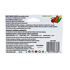 Penn-Plax Donut Mineral Blocks for Small Animals – Great Source of Calcium – Perfect for Hamsters, Gerbils, Gunina Pigs, Ferrets, Rabbits, Mice and More – 2 Pieces