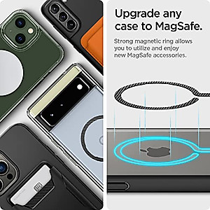 Spigen O-Mag Ring (Carbon) Magnetic Phone Holder Grip Designed for MagSafe Bundle with Spigen OneTap Ring Adapter for Mag Safe-Compatibility with EZ-Fit Kit (Carbon)