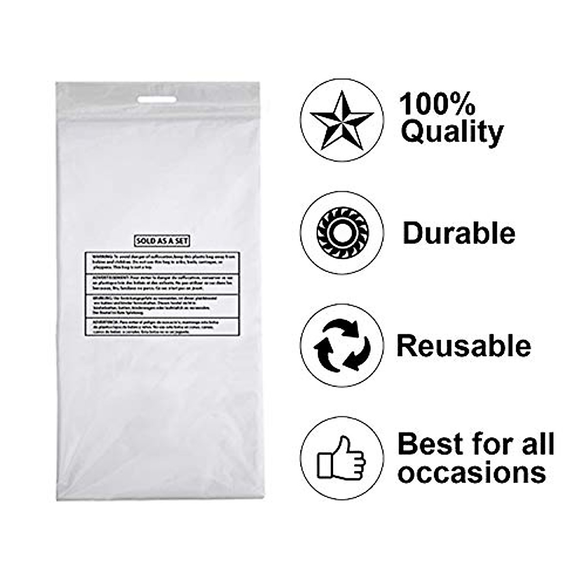 Sonluma 6 Pack 108" X 54" White Premium Disposable Plastic Tablecloth for 8ft Long Rectangle Tables, Waterproof Covers for Indoor or Outdoor Events & Parties