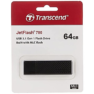 Transcend 64GB JetFlash 780 USB 3.0 Flash Drive (TS64GJF780), Black