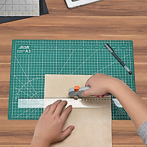 ArtAt Self Healing Cutting Mat: 12″x 18″ Green Double Sided Non-Slip 5 Layers PVC Durable Craft Sewing A3 Mat for Rotary Cutter, Use for Quilting and Scrapbooking and Craft & Art Projects…