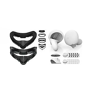 KIWI design Upgraded Face Cushion and VR Weight Controller Fitness Accessories, Compatible with Quest 2