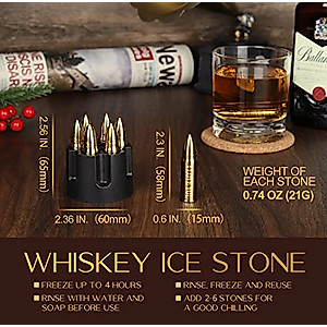 Gifts for Him Husband Boyfriend, -I Love You- Whiskey Stone Gold, Anniversary Valentines Day Stocking Stuffers Birthday Gifts for Boyfriend Him, Whiskey Gifts Bourbon Gifts for Men