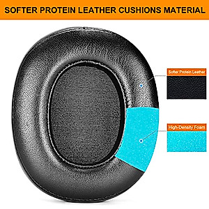 Elite 800 Ear Pads - defean Replacement Ear Cushion Cover Compatible with Turtle Beach - Ear Force Elite 800 Headset,Softer Leather,High-Density Noise Cancelling Foam