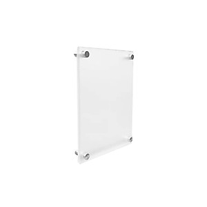 Missartist 11x14 Wall Mount Acrylic Picture Frame Double Panel Floating Frameless Acrylic Photo Frame Certificate Document Frame Display (11 x 14)