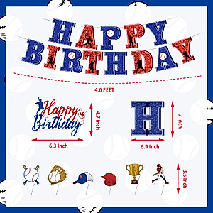 Baseball Birthday Party Supplies 207 Pcs Baseball Party Decorations for Girls Baby - Banner, Plates, Cups, Napkins, Utensils, Cake, Cupcake Toppers, Cupcakes Wrappers, Balloons, Tablecloth Serves 16