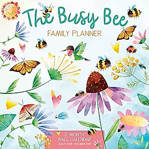 2024 Family Planner, 17-Month Calendar Planner: August 2023 - December 2024, 12" x 12" - The Busy Bee