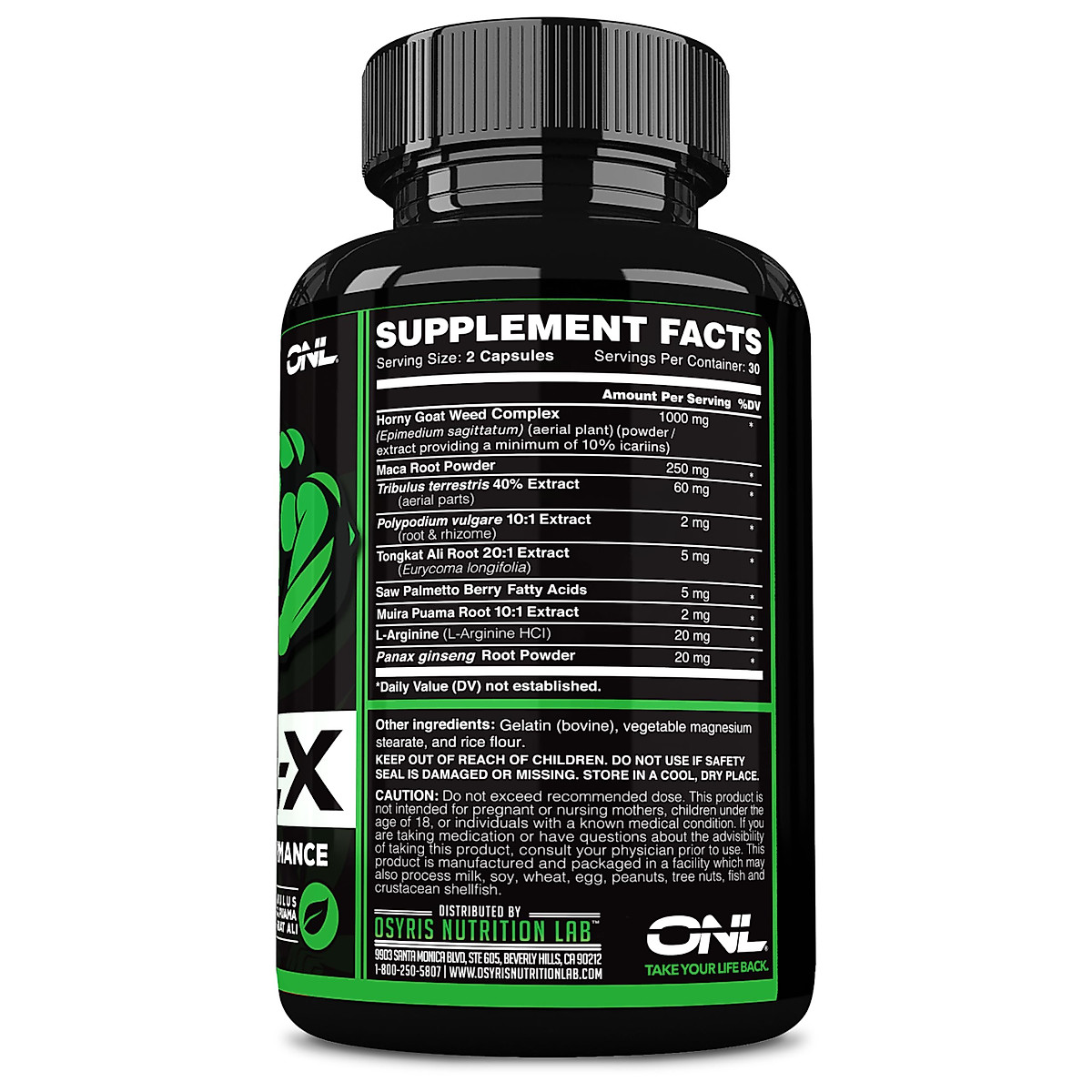 GORIL-X Testosterone Booster for Men - Workout Testosterone Supplement - Increase Size, Strength & Energy - 1000mg Male Enhancing Horny Goat Weed - Maca Root, Tongkat Ali & Tribulus Terrestris 60 Caps