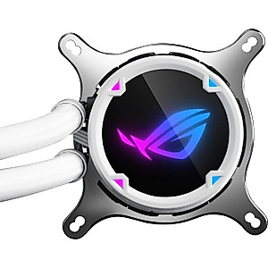 ASUS ROG Strix LC RGB White Edition All-in-One Liquid CPU Cooler (Aura Sync, 3X ROG 120mm Addressable RGB Radiator Fans, White) 360mm
