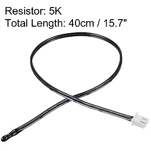uxcell 5 Pcs 5K NTC Thermistor Probe 15.7 Inch Epoxy Sensitive Temperature Temp Sensor for Air Conditioner