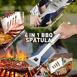CRANACH BBQ Grilling Accessories 16 Pcs Set Stocking Stuffers Gifts for Men Women Grill Utensils Cooking Kitchen Tools Kit for Dad, Fathers in Outdoor Barbecue, Camping, Wedding