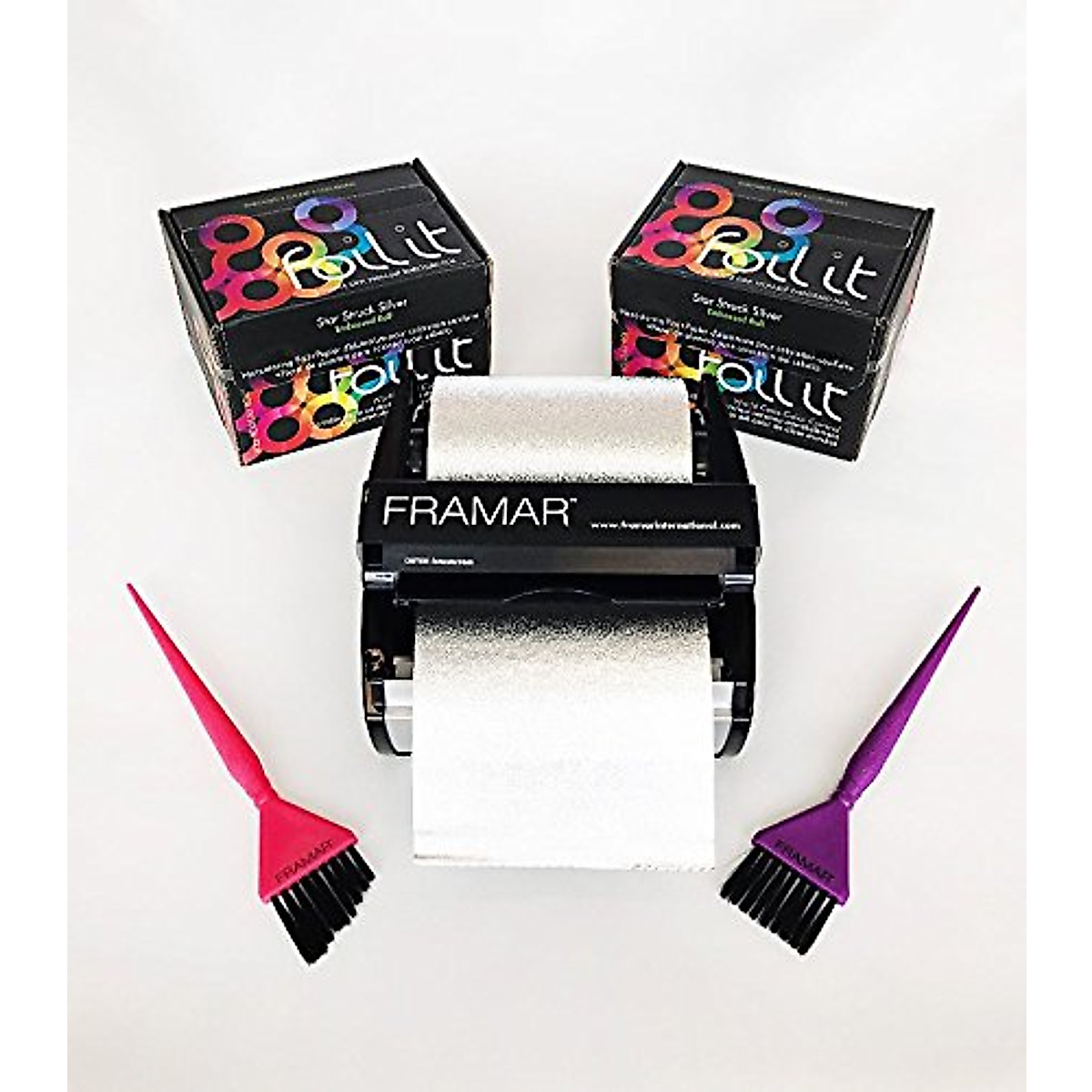 Framar Star Struck Silver Embossed Roll Aluminum Foil, Hair Foils For Highlighting - Medium 320 ft