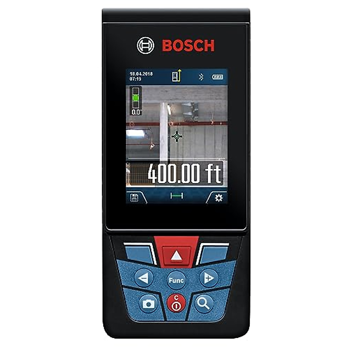 Bosch GLM400C Blaze Outdoor 400ft Bluetooth Connected Laser Measure with Camera and AA Batteries