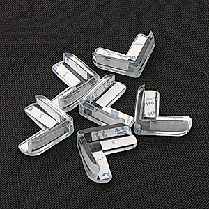 Pxyelec Clear Corner Guards, Corner Protectors, Furniture Tables & Sharp Corners Edge Safety Bumpers, for Child Head Injuries Corner Guards Anti-Collision Angle with Adhesive Gel Pack of 20