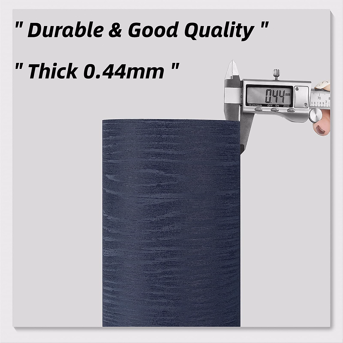 Decotalk Wood Contact Paper 17.7"x200" Navy Wood Grain Contact Paper Peel and Stick Navy Wallpaper for Bedroom Removable Wallpaper Wood Contact Paper for Cabinets, Wood Look Wallpaper Self Adhesive