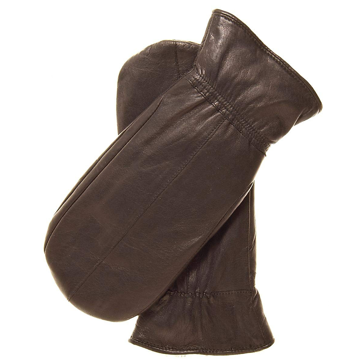 Pratt and Hart Park City Women's Rabbit Fur Lined Mittens Size L Black