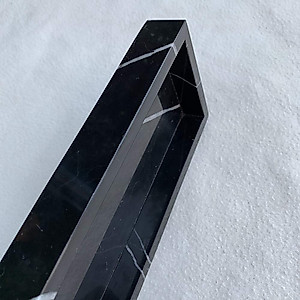 StonePlus Natural Marble Smooth Storage Countertop Tray for Seasonings, Utensils, Candles,Perfume (Black Marquina)