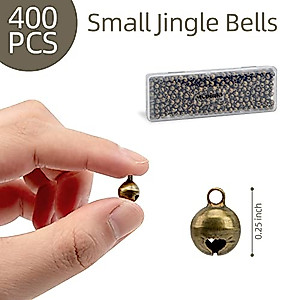 MCPINKY Bronze Jingle Bell,400pcs Small Bells DIY Mini Bell Bracelet Anklets Necklace Knitting and Jewelry Making,6mm