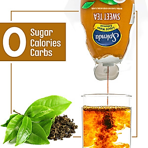 SPLENDA Liquid Water Enhancer Drops, Sugar Free, Zero Calorie, Natural Flavor, Concentrated Drink Mix, 3.11 Fl Oz Each Bottle (Sweet Tea, 2 Pack)