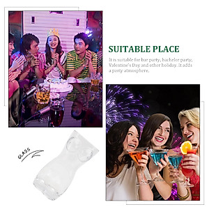 Yardwe 1pc Human Beer Mug Outdoor Wine Glasses Outdoor Decor Coffee Mug Transparent Glass Party Beer Cups Crystal Drinking Glasses Crystal Decor Flutes Body Woman Drinking Cup re-usable