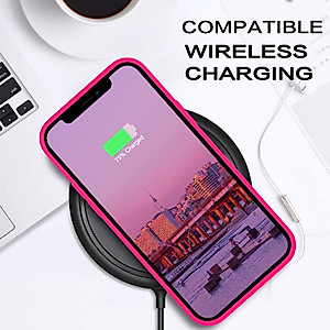 BENTOBEN for iPhone 12 Mini Case, Soft Silicone Gel Rubber Bumper Microfiber Lining Hard Back Shockproof Protective Phone Cover for iPhone 12 Mini 5.4", Hot Pink